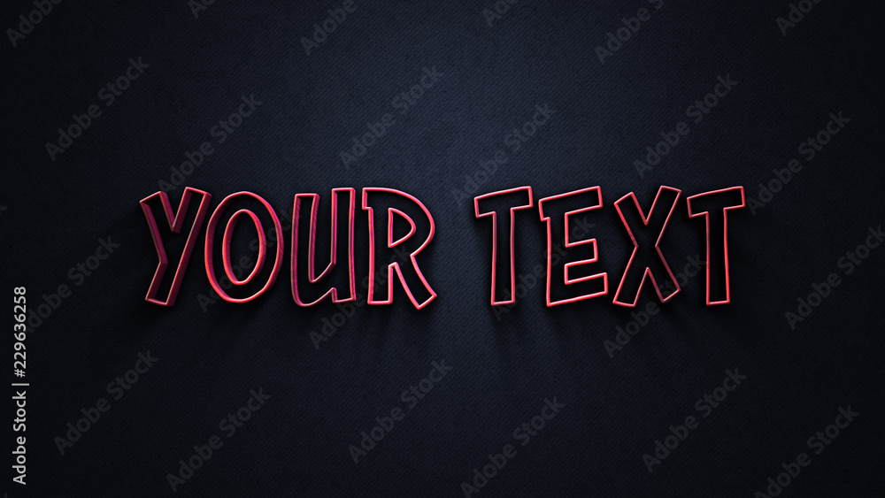 3D Extruded Text Stock Template | Adobe Stock