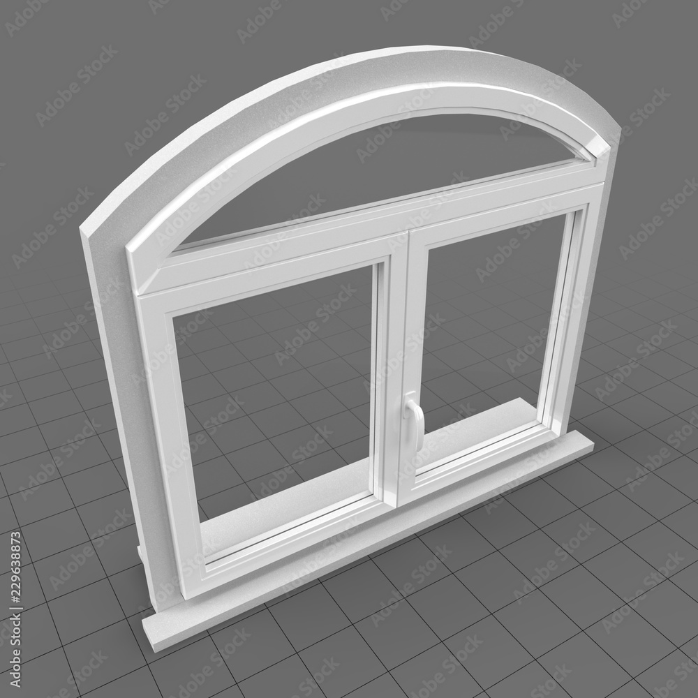 Round top window Stock 3D asset | Adobe Stock
