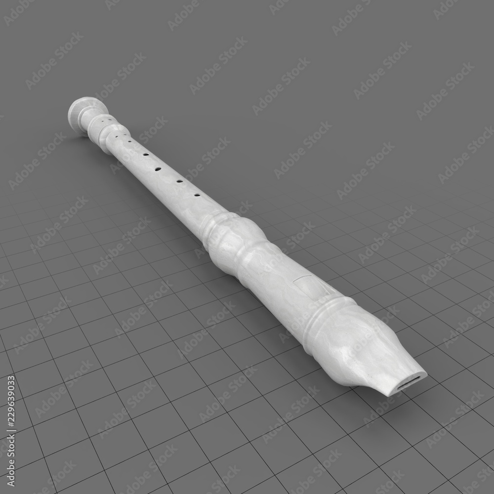 Flute Stock 3D asset | Adobe Stock