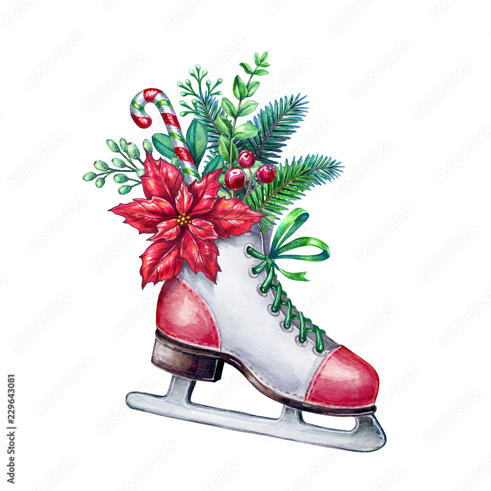 Christmas Ice Skating Clip Art