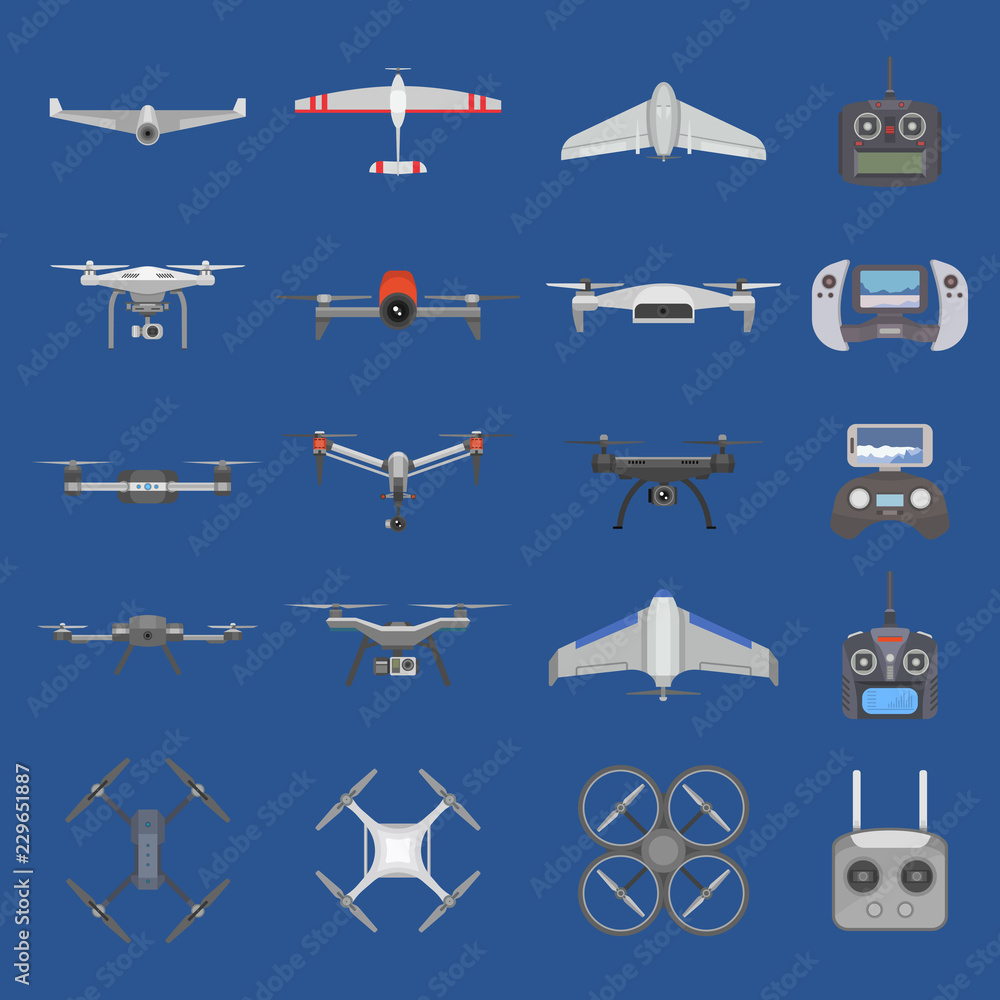 Drone vector quadcopter technology and aerial helicopter remote control ...