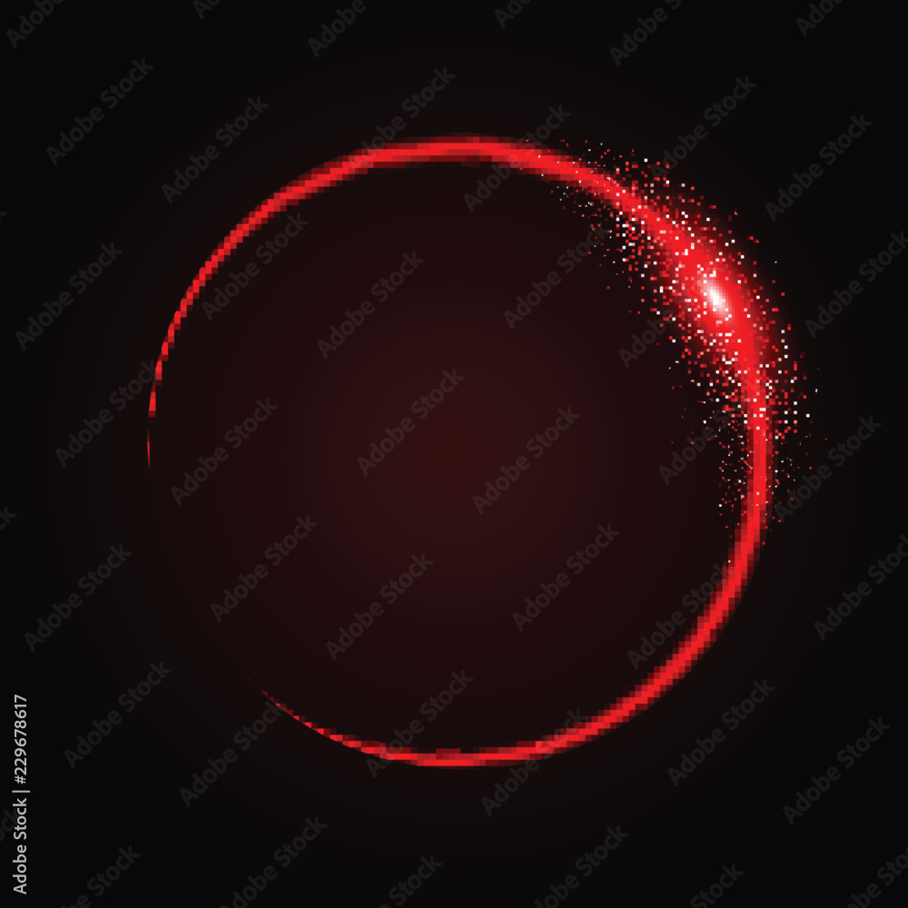 Abstract Circle Light Red Frame vector background Stock Vector | Adobe ...