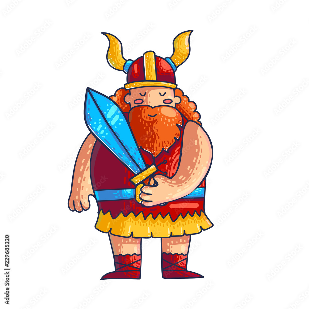 Viking vector cartoon character Stock Vector | Adobe Stock