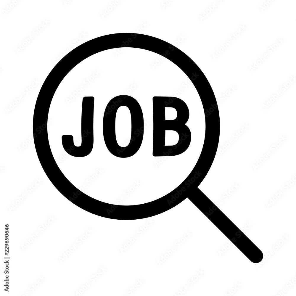 Find a job or job search line art vector icon for employment apps and ...