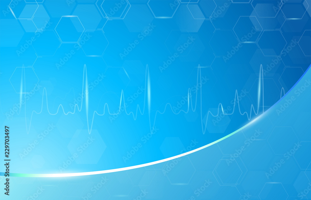 abstract background technology concept in blue light,brain and human ...