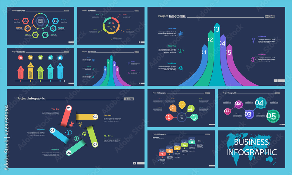 Business inforgraphic design set for strategy concept. Can be used for ...