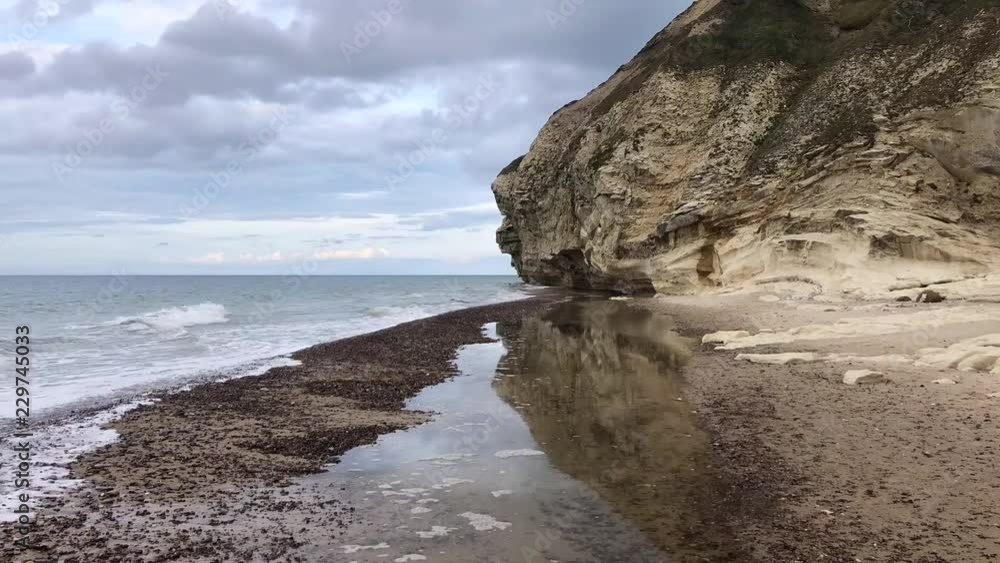 Bulbjerg is a limestone cliff in northern Jutland, Denmark, facing the ...