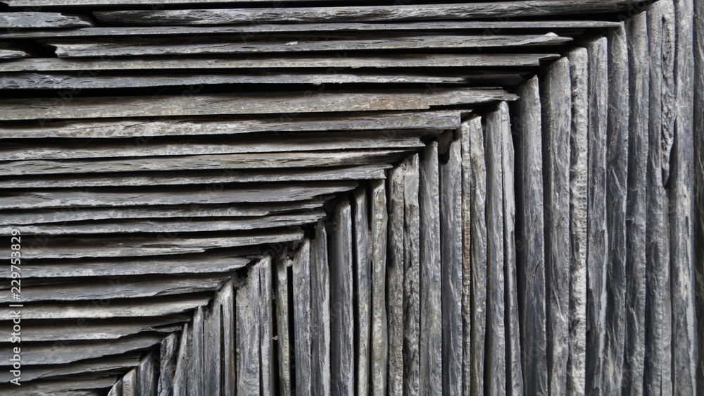 Slate tiles formed in groups for patterns for background texture in ...