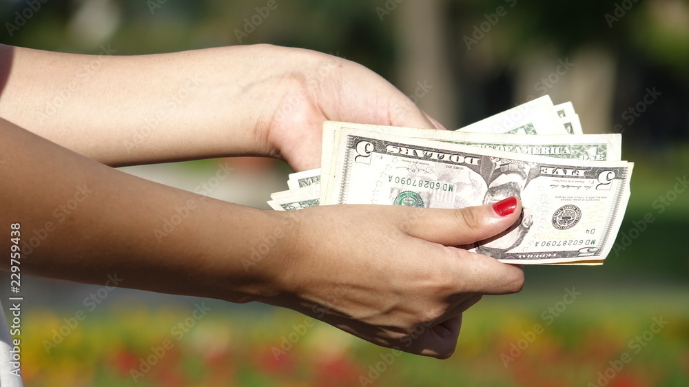 Hand Counting Cash Money Stock Photo | Adobe Stock