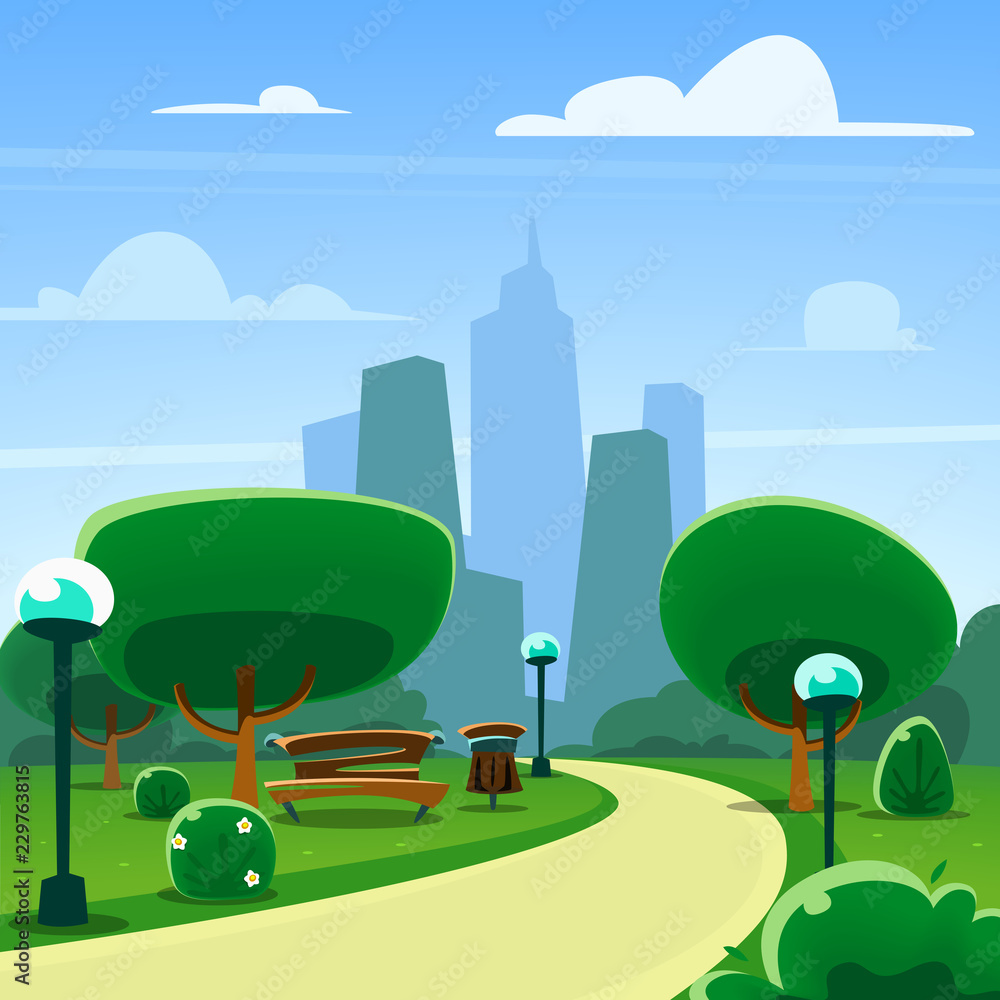 City Park Cartoon