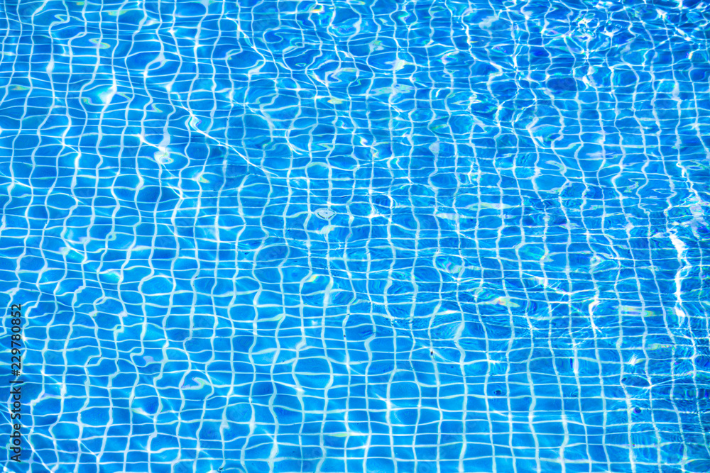 Surface of refraction water in swimming pool Stock Photo | Adobe Stock