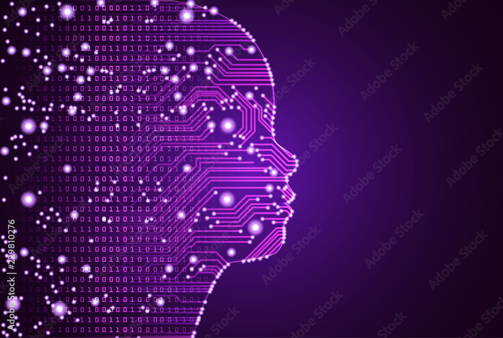 Big data and artificial intelligence concept. Machine learning and ...