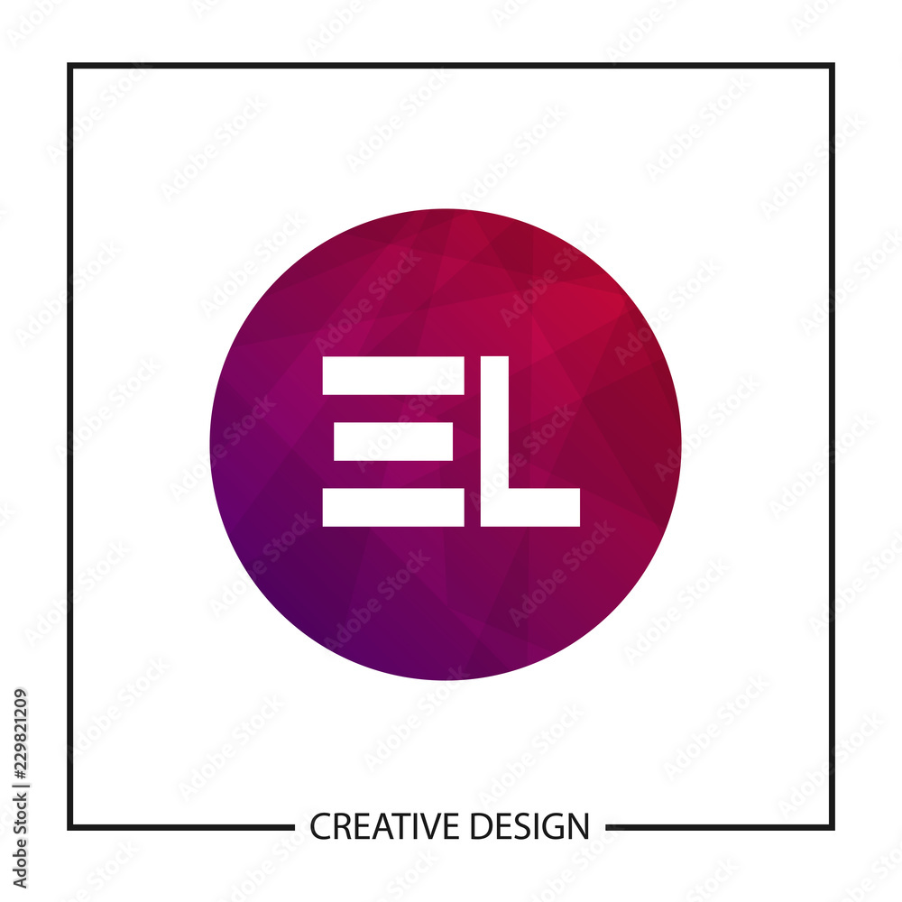 Initial Letter EL Logo Template Design Stock Vector | Adobe Stock