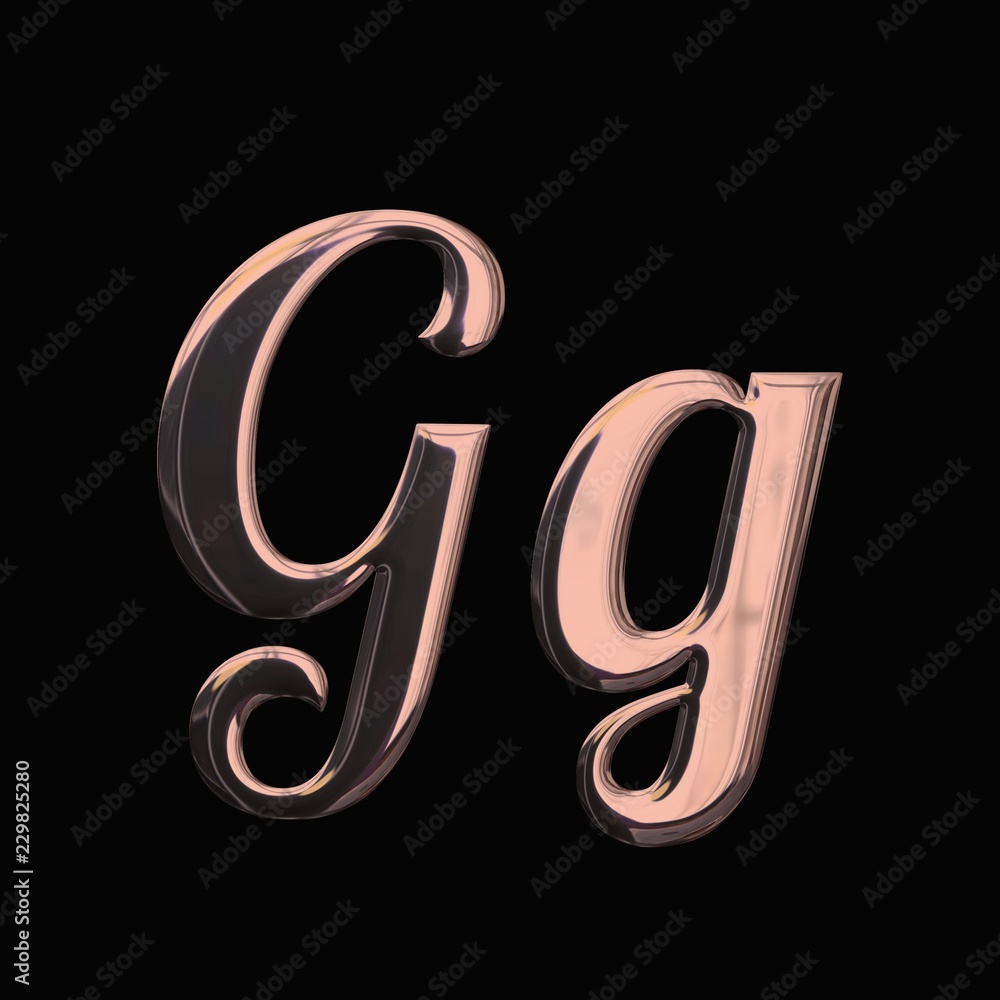 3d Letter Lowercase G