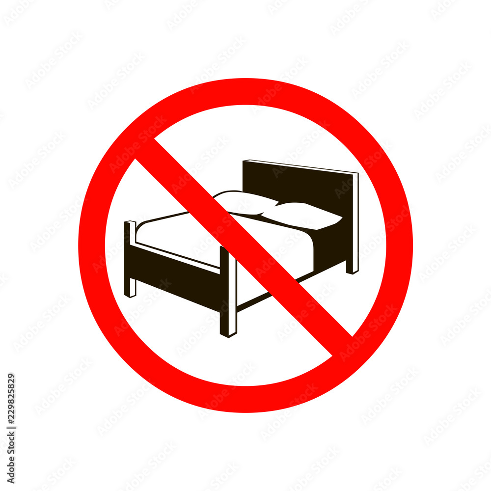 No sleeping icon illustration isolated vector sign symbol Stock Vector ...