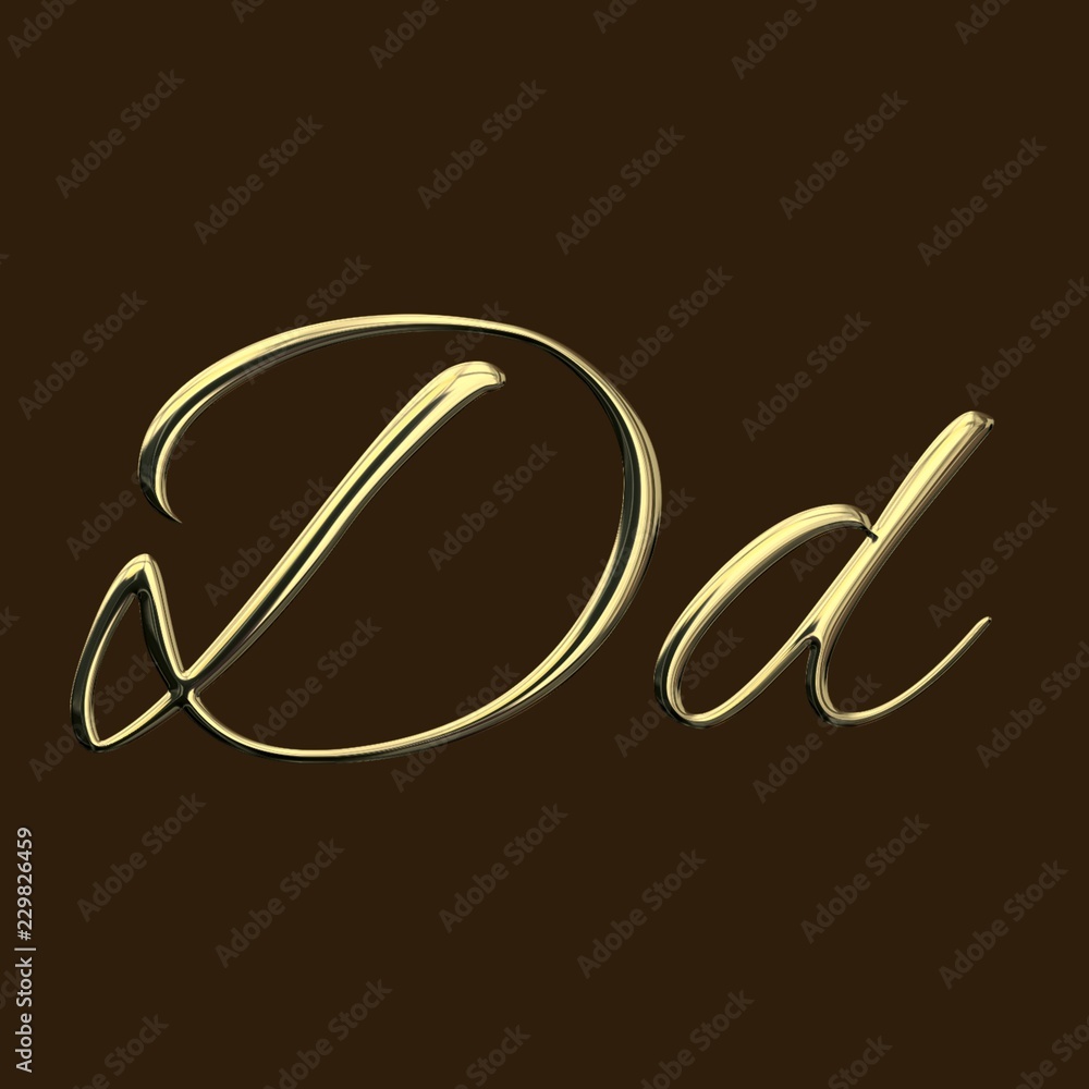 Calligraphy Lowercase D
