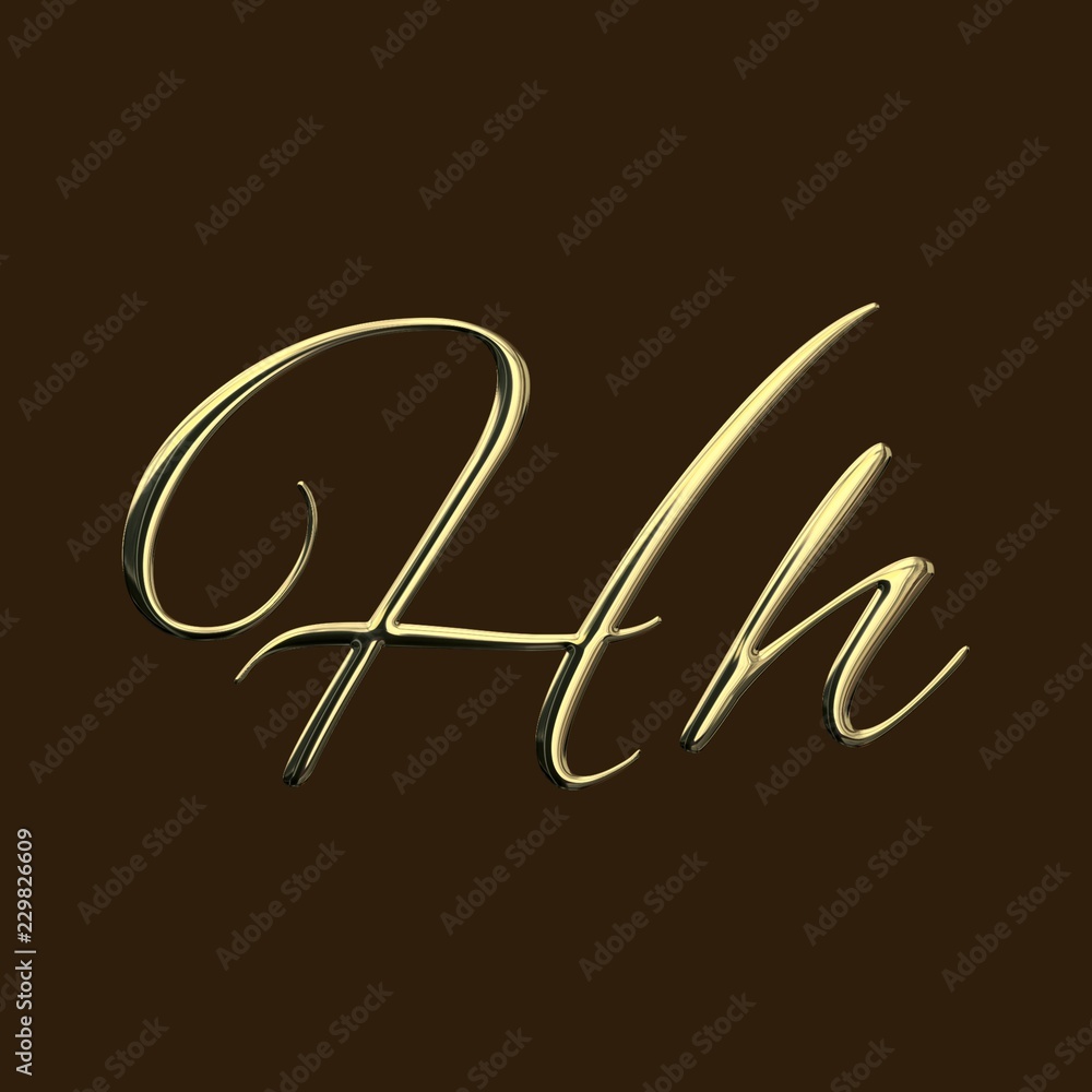 Calligraphy Letter H Lowercase
