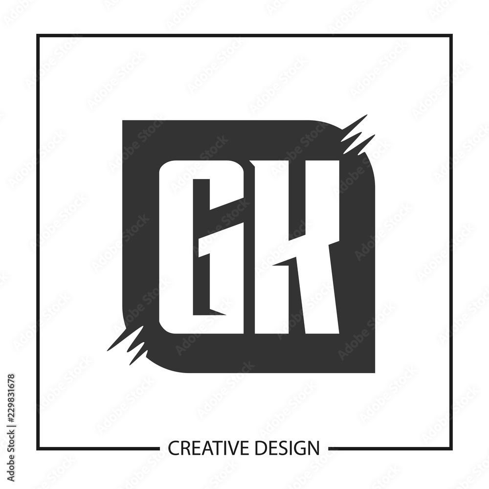 Initial Letter GK Logo Template Design Stock Vector | Adobe Stock