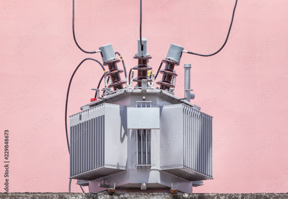 High voltage circuit on electricity power pole Stock Photo | Adobe Stock