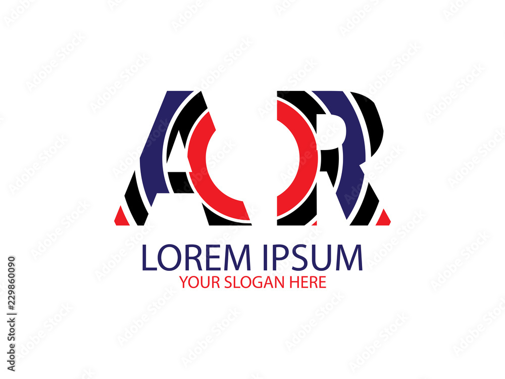 letter A and R logo circle line and combination Stock Vector | Adobe Stock