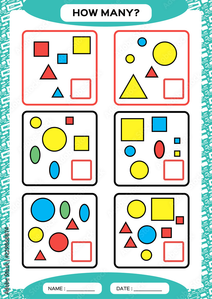 How Many. Counting Game for Preschool Children. Educational math game ...