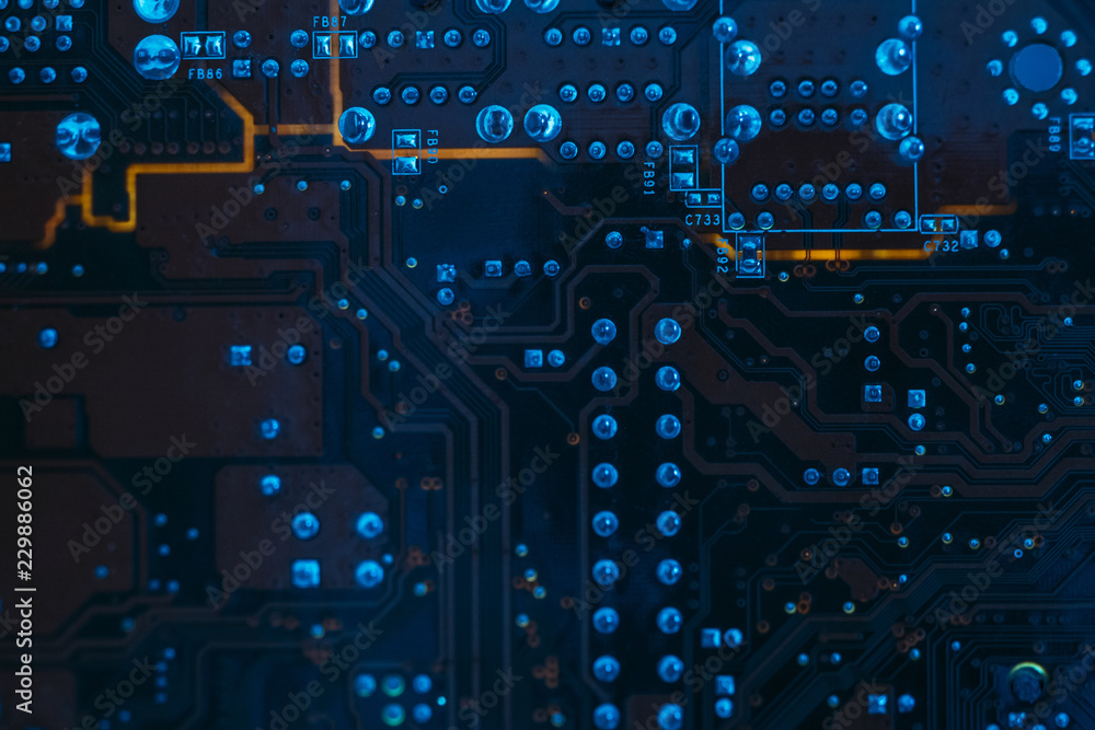 pcb layout. printed circuit board programming and computer technology ...