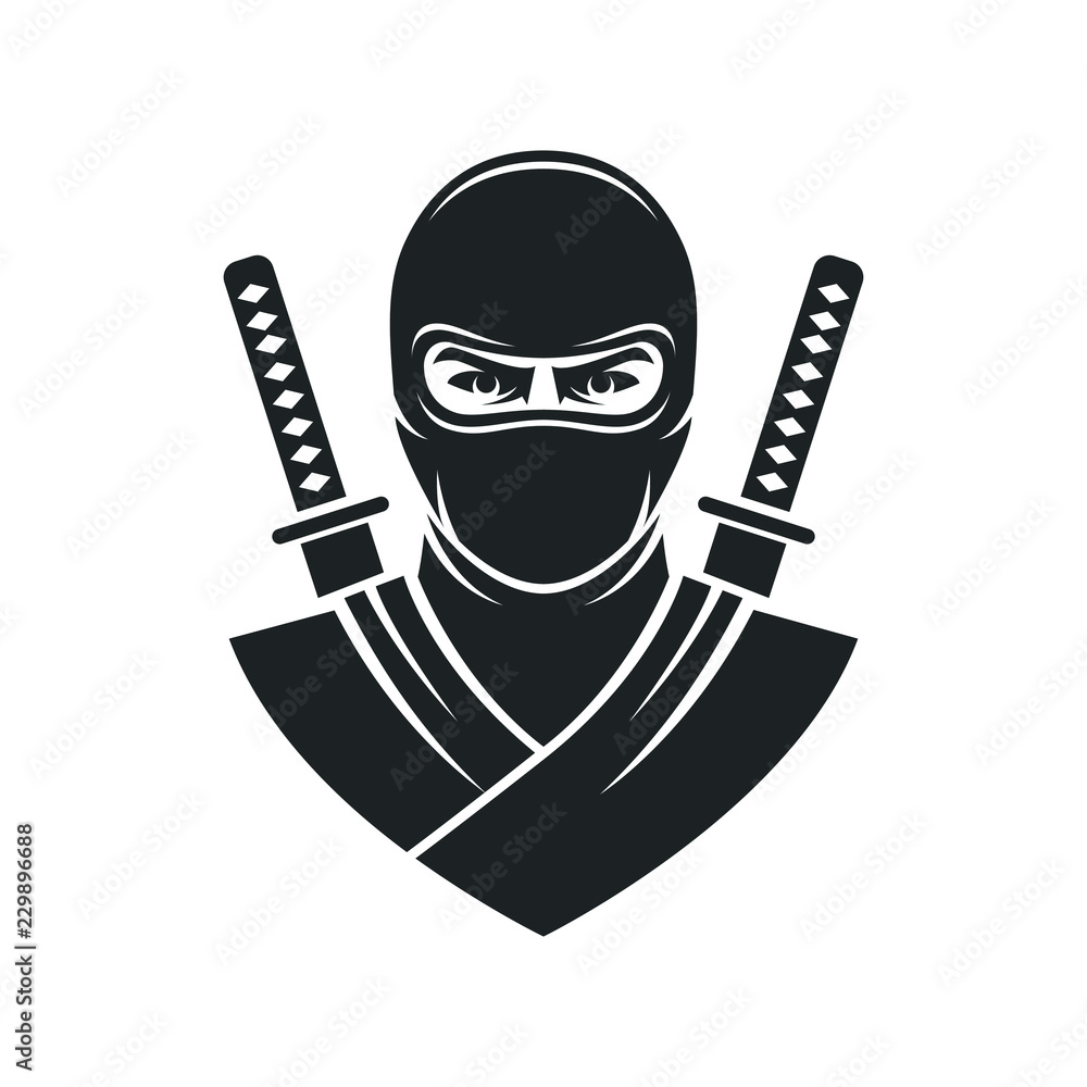 Ninja warrior mascot logo vector Stock Vector | Adobe Stock