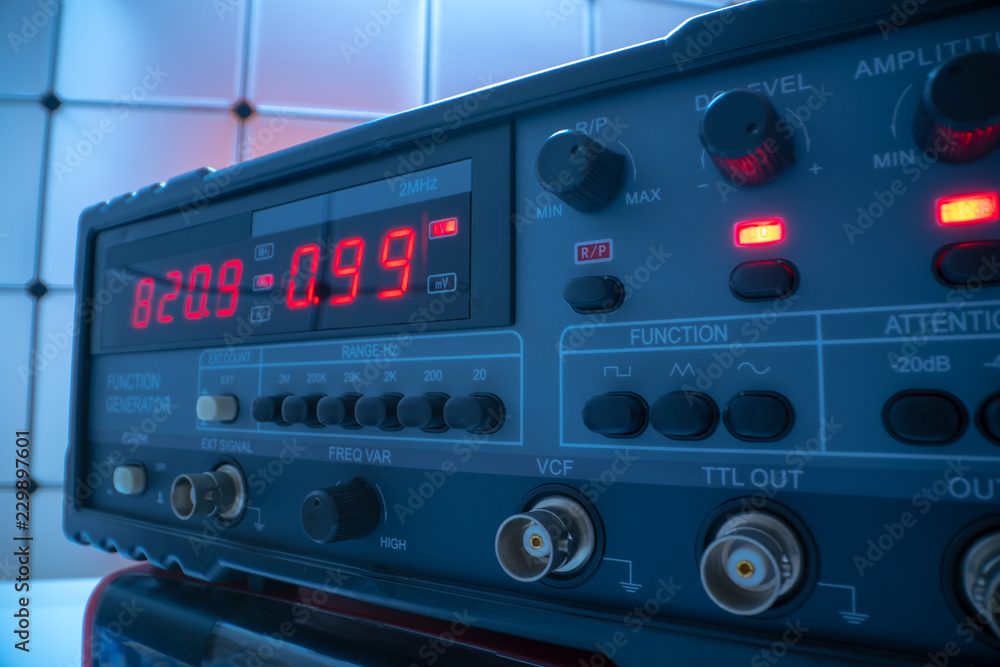 Electronic measuring instrument. Function generator and Multimeter ...