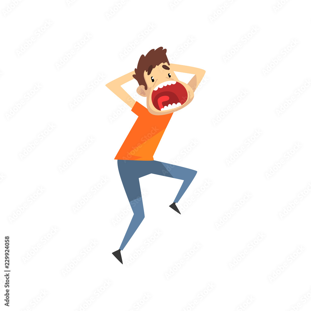 Guy Scared Running