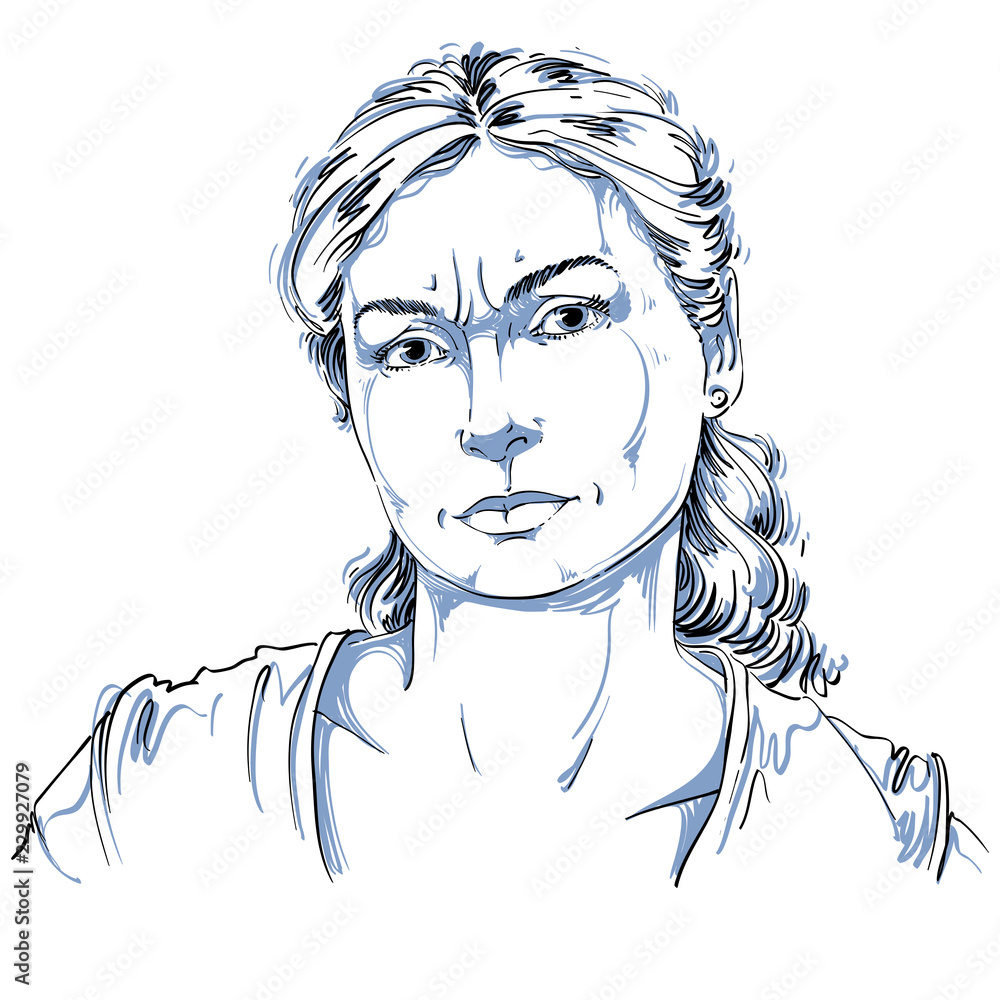 Wrinkled Forehead Drawing