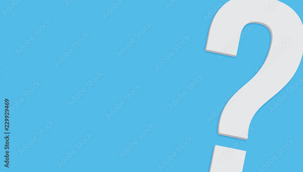 Question mark symbol in minimalist white grey color 3D rendered ...