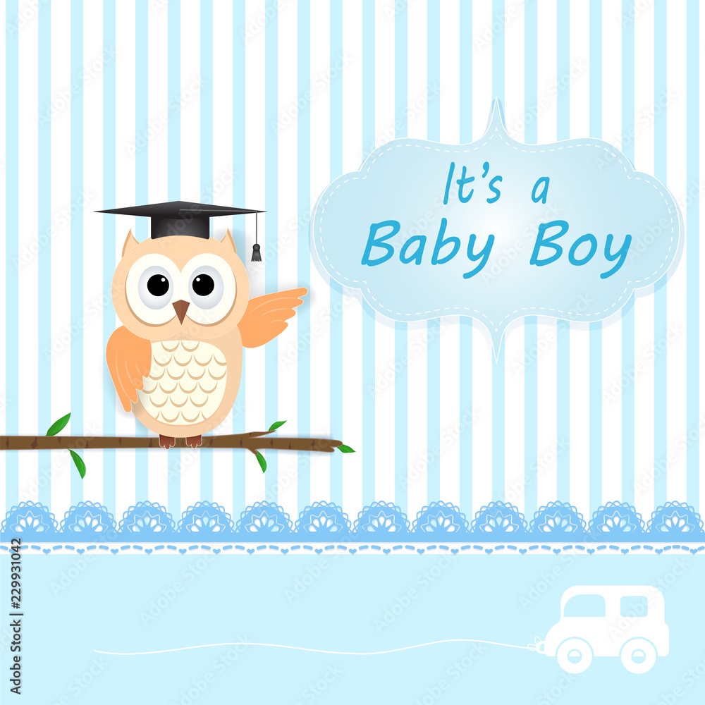Baby Boy Shower Clip Art Owls