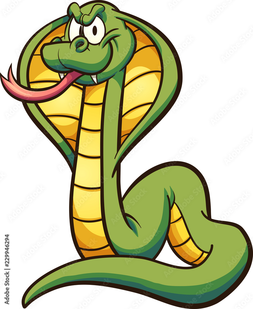 Cartoon cobra Stock Vector | Adobe Stock