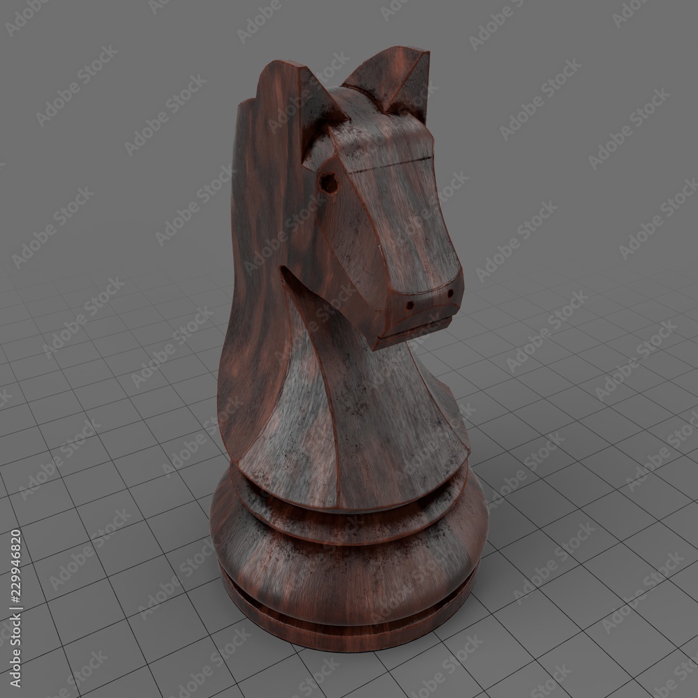 Knight chess piece Stock 3D asset | Adobe Stock