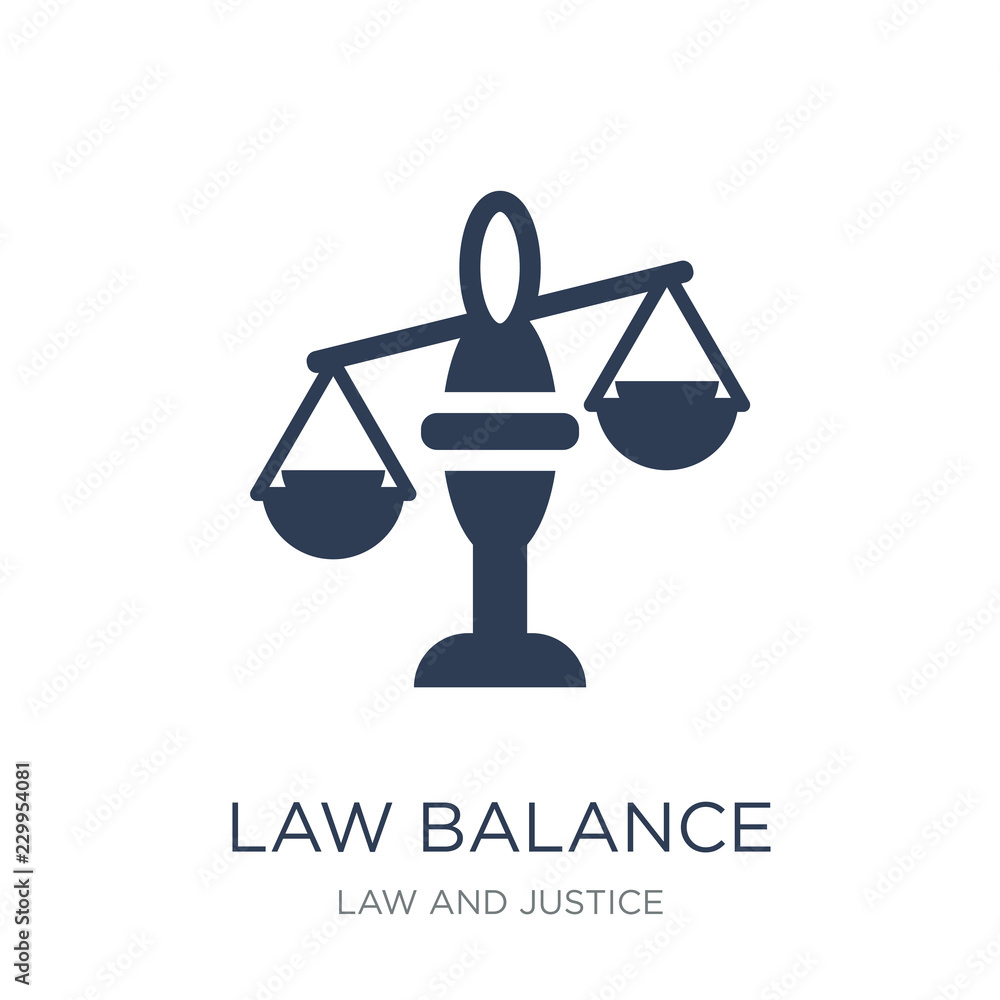 law Balance icon. Trendy flat vector law Balance icon on white ...