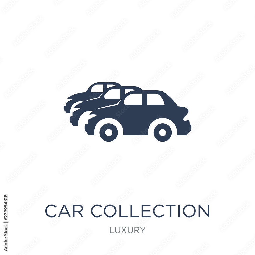 Car collection icon. Trendy flat vector Car collection icon on white ...