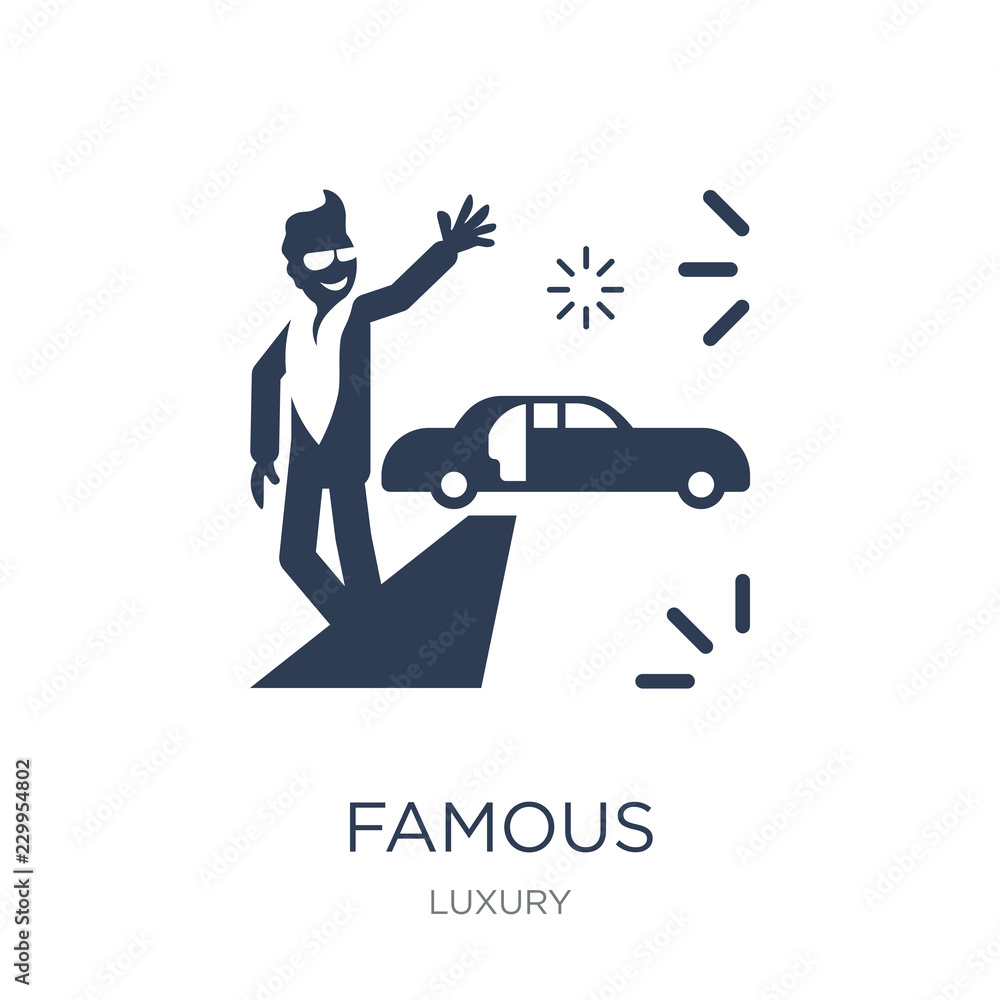 Famous icon. Trendy flat vector Famous icon on white background from ...