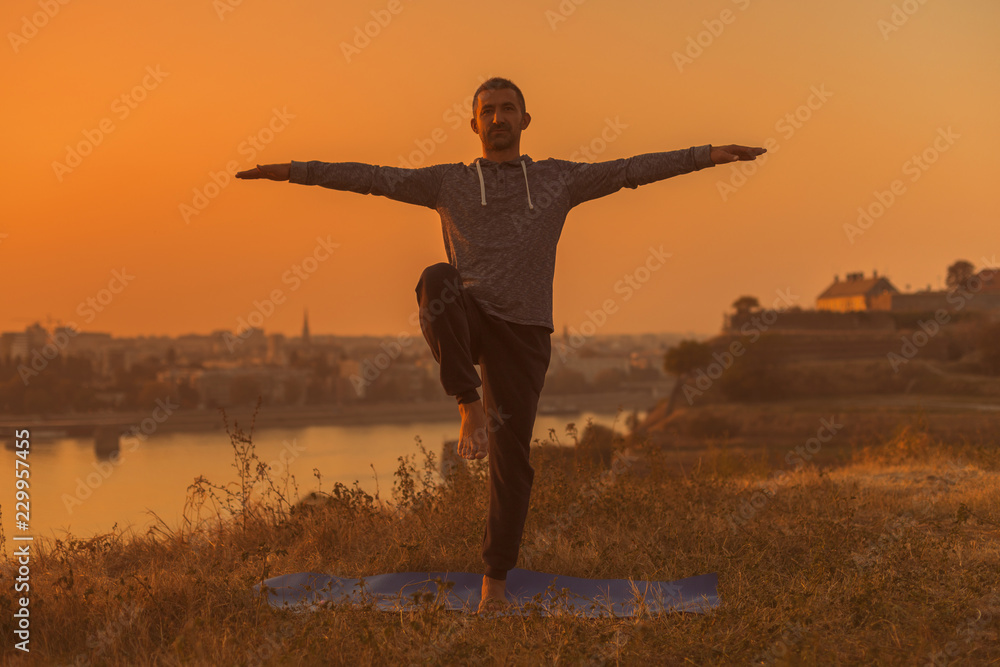 Yoga Tree Pose Man