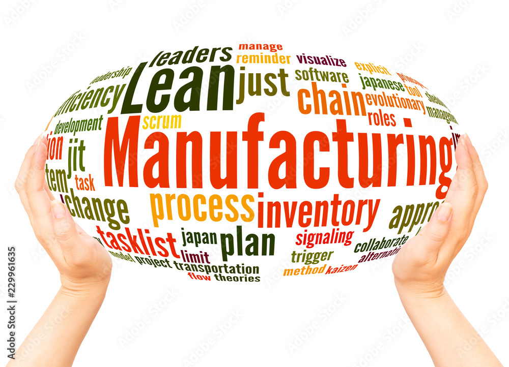 Lean Manufacturing word cloud hand sphere concept Stock Illustration ...