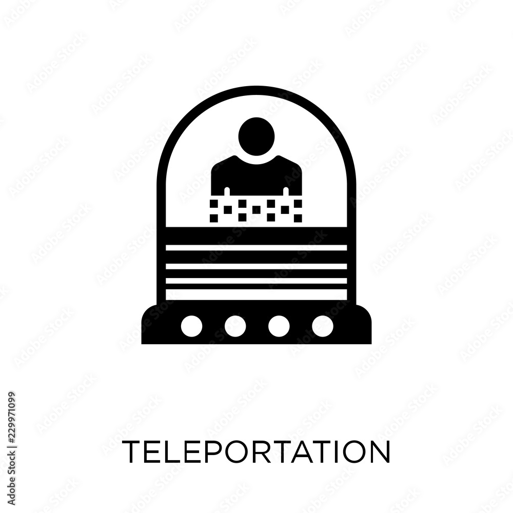 Teleportation icon. Teleportation symbol design from Future technology ...