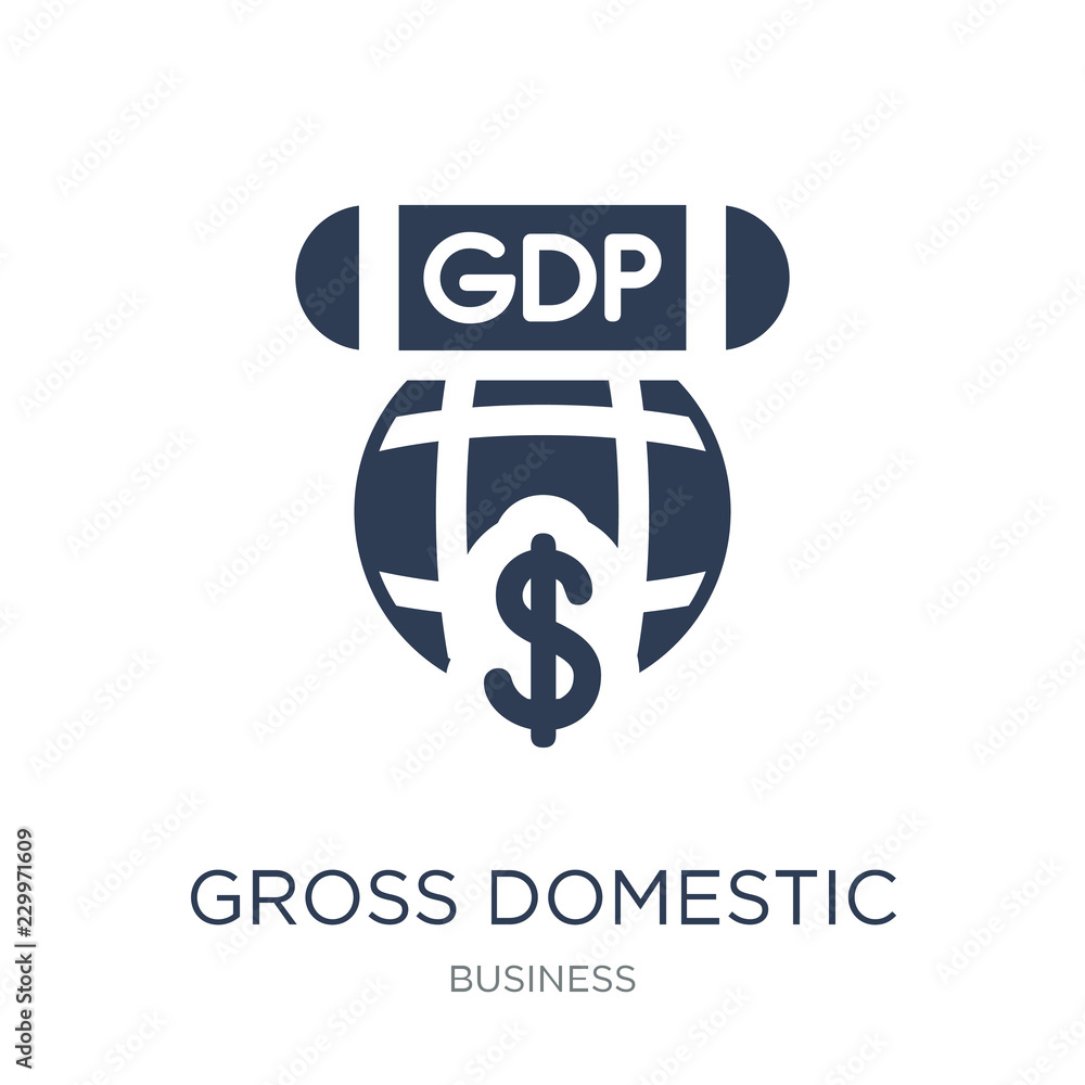 Vettoriale Stock Gross domestic product (GDP) icon. Trendy flat vector ...
