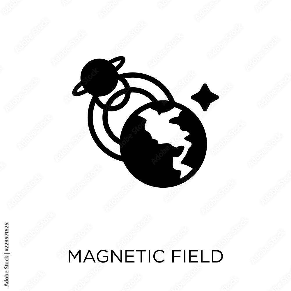 Magnetic field icon. Magnetic field symbol design from Astronomy ...