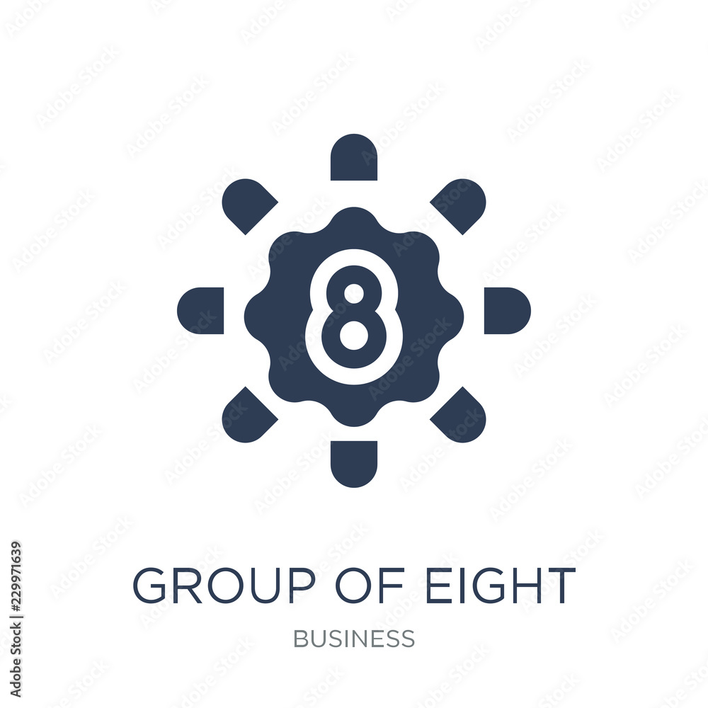 Group of Eight (G8) icon. Trendy flat vector Group of Eight (G8) icon ...
