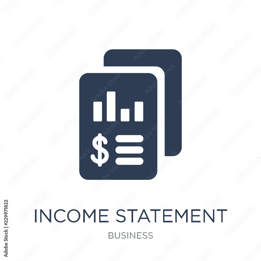 Income statement icon. Trendy flat vector Income statement icon on ...