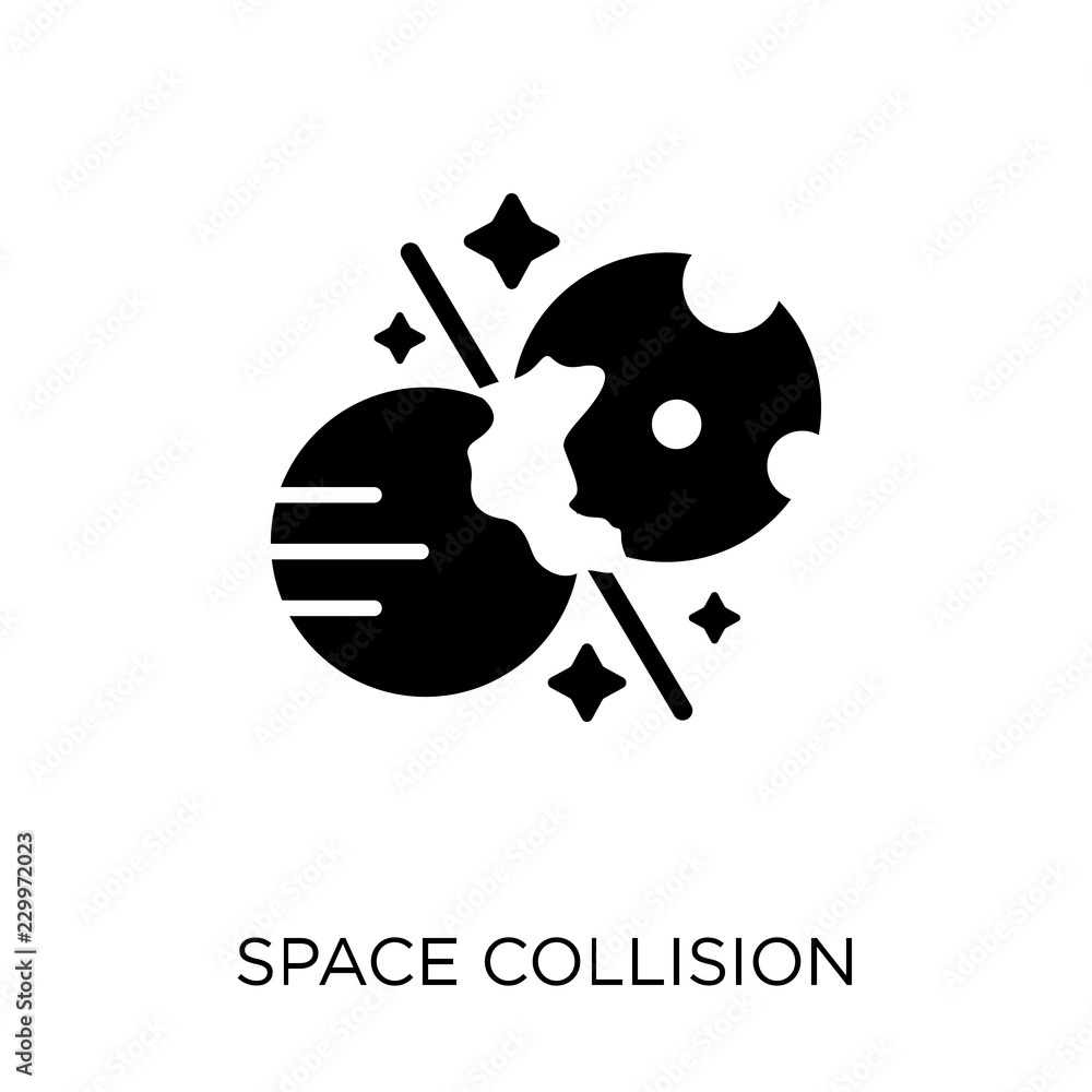 Space Collision icon. Space Collision symbol design from Astronomy ...