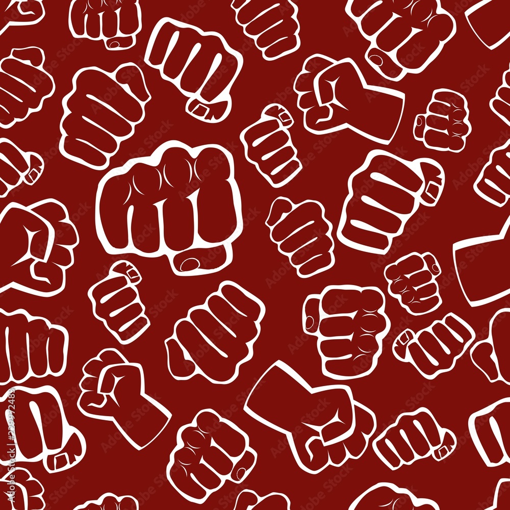 Seamless texture pattern karate fist MMA martial arts presswall poster ...