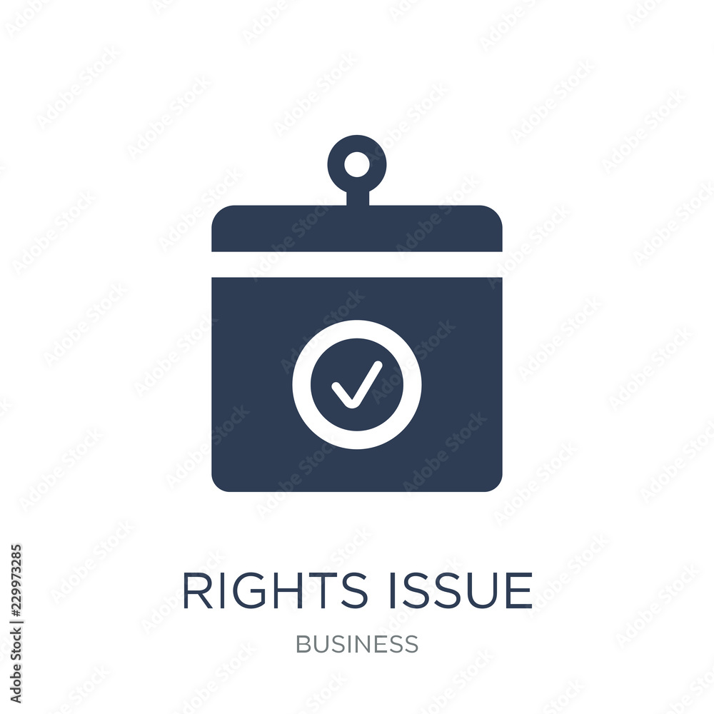 Rights issue icon. Trendy flat vector Rights issue icon on white ...