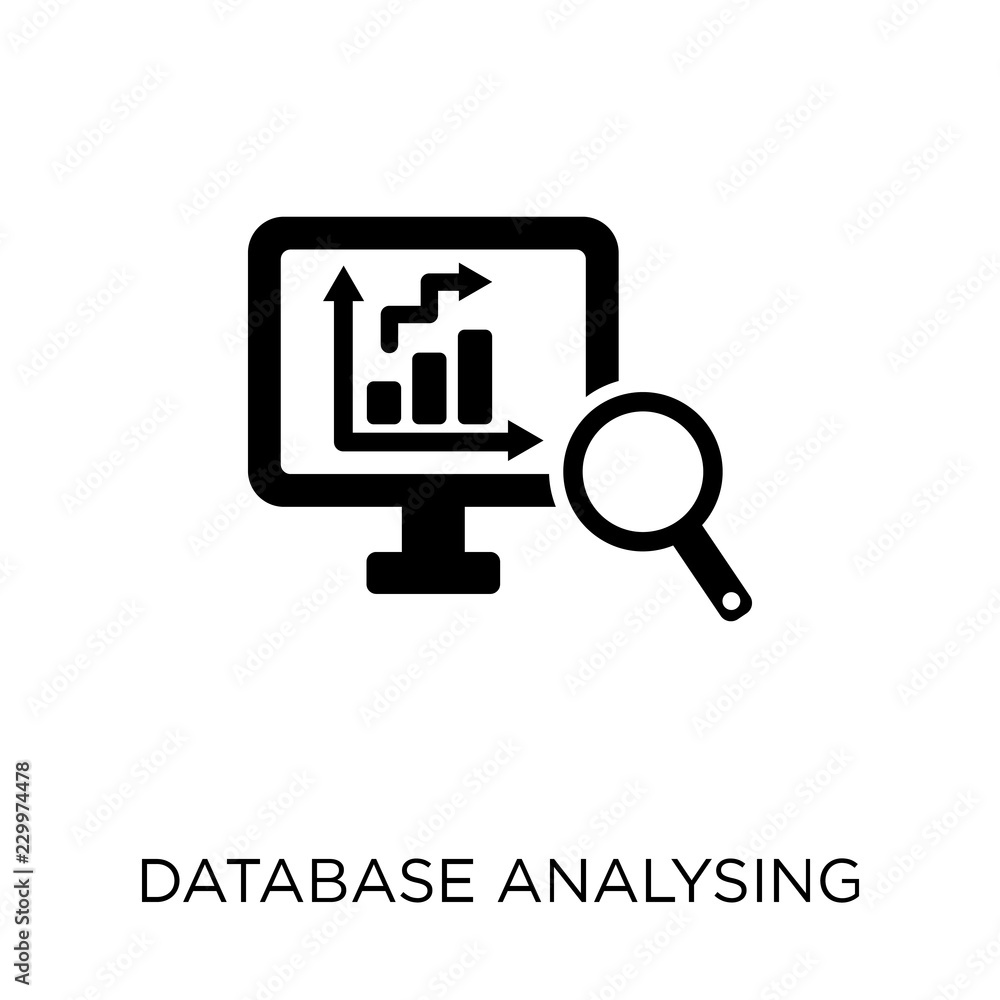 Database Analysing icon. Database Analysing symbol design from ...
