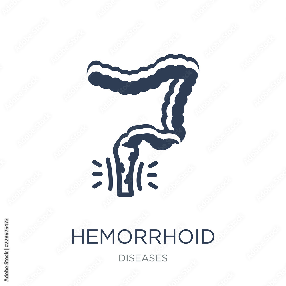 Hemorrhoid Icon Trendy Flat Vector Hemorrhoid Icon On White Background