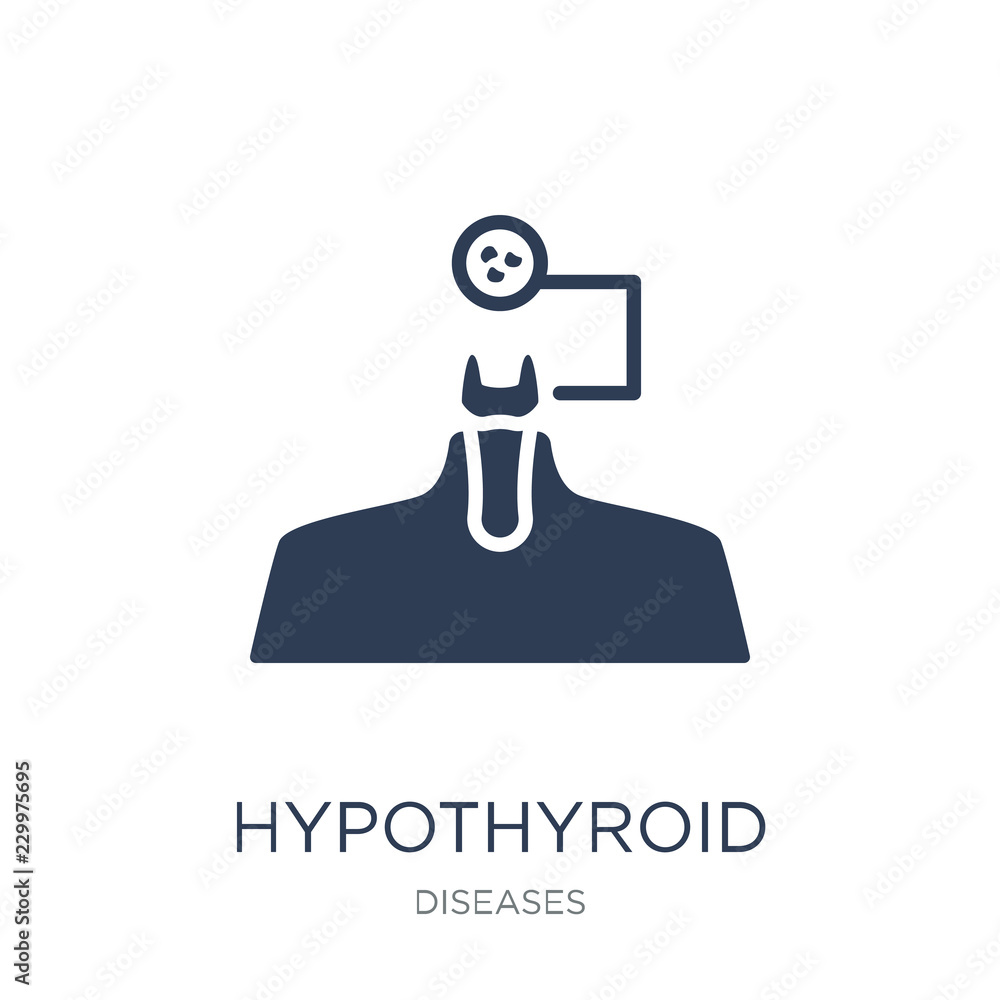 Hypothyroid icon. Trendy flat vector Hypothyroid icon on white ...